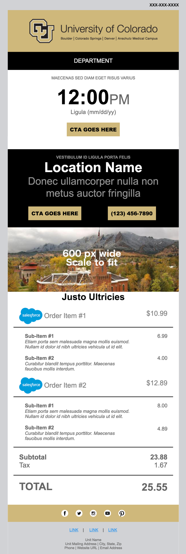 eComm Email Templates | University of Colorado