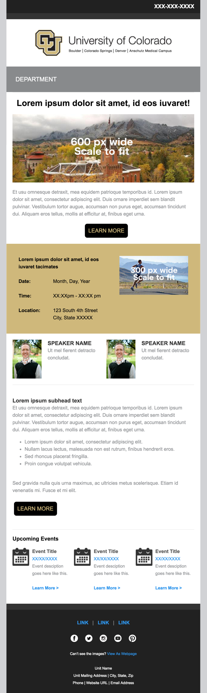 eComm Email Templates | University of Colorado