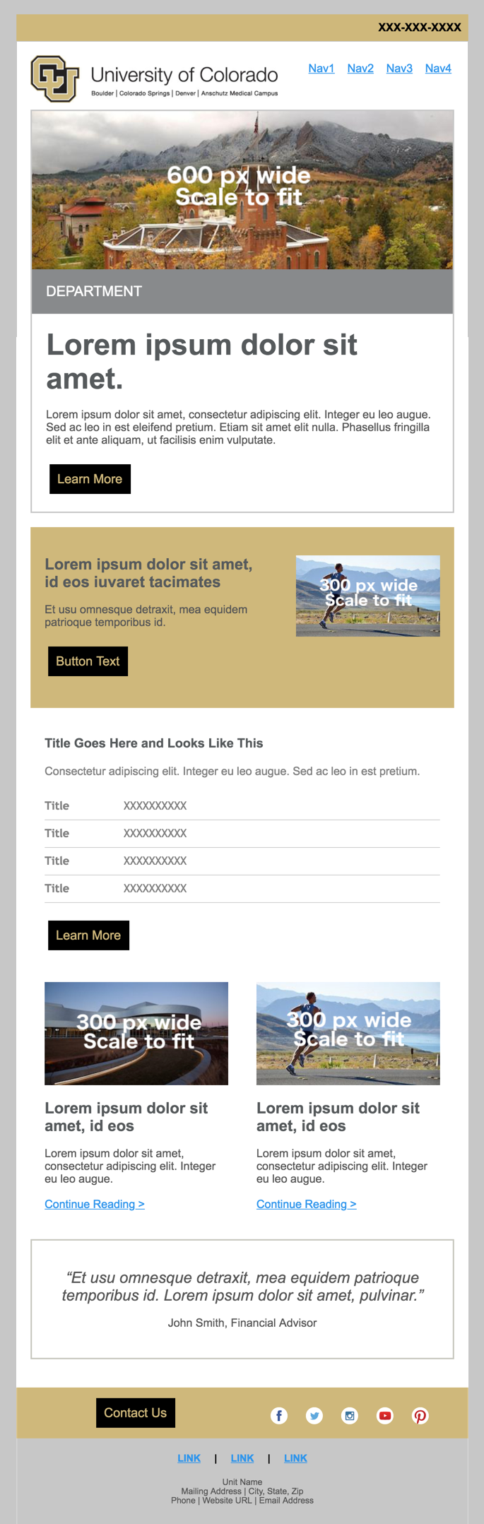eComm Email Templates | University of Colorado