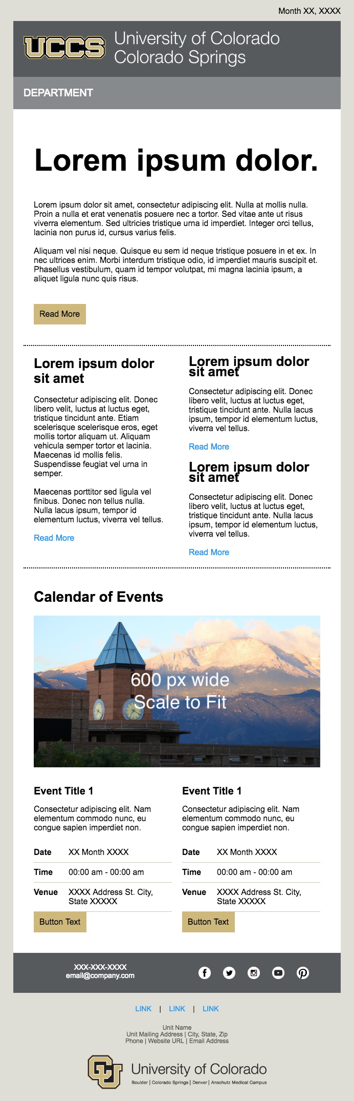 eComm Email Templates | University of Colorado