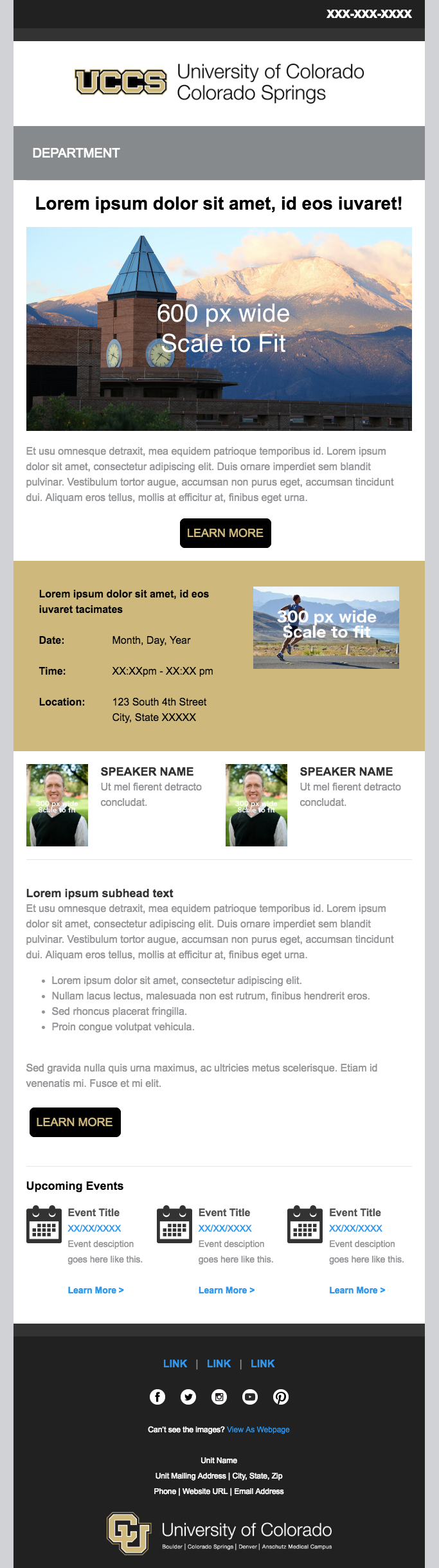 eComm Email Templates | University of Colorado