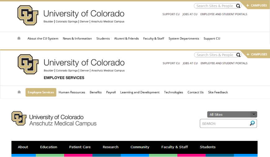 Website banners and footers | University of Colorado
