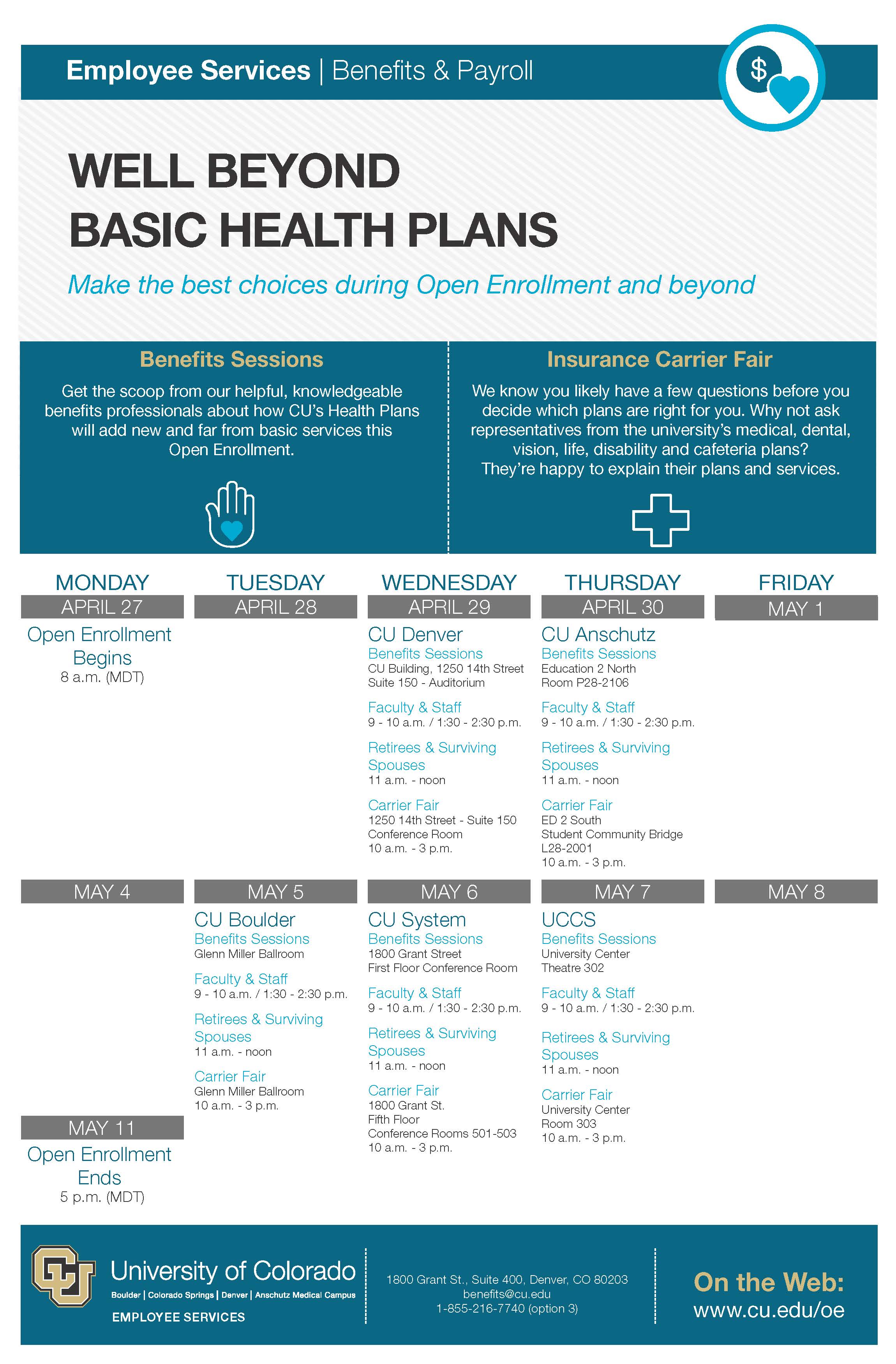 Open Enrollment posters on the way to your office | University of Colorado